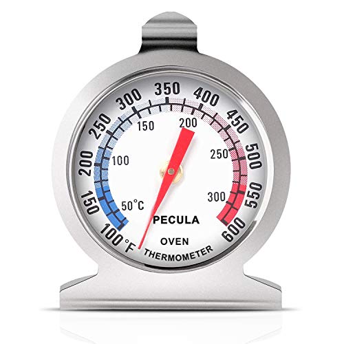 Oven Thermometer 50-300°C/100-600°F, Oven Grill Fry Chef Smoker Thermometer Instant Read Stainless Steel Thermometer Kitchen Cooking Thermometer