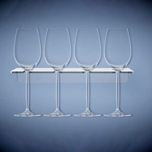 Wine Glass Rack|Stemware Holder|Acrylic 2 pieces Wine Glass Organizer Glasses Storage Hanger for Bar Kitchen (Clear)