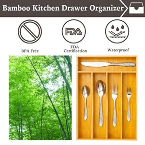 Bamboo Silverware Organizer by Bellsal