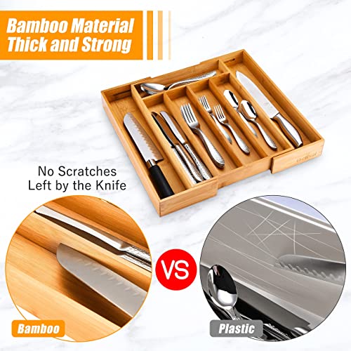 Bamboo Silverware Organizer by Bellsal