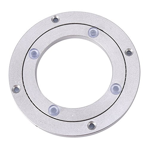 Heavy Duty Aluminium Alloy Rotating Bearing Turntable Round Dining Table Smooth Swivel Plate ( Size:4Inch )