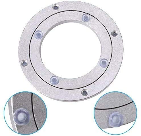 Heavy Duty Aluminium Alloy Rotating Bearing Turntable Round Dining Table Smooth Swivel Plate ( Size:4Inch )