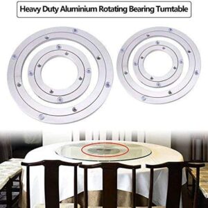 Heavy Duty Aluminium Alloy Rotating Bearing Turntable Round Dining Table Smooth Swivel Plate ( Size:4Inch )