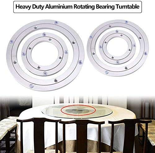 Heavy Duty Aluminium Alloy Rotating Bearing Turntable Round Dining Table Smooth Swivel Plate ( Size:4Inch )