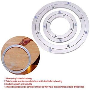 Heavy Duty Aluminium Alloy Rotating Bearing Turntable Round Dining Table Smooth Swivel Plate ( Size:4Inch )