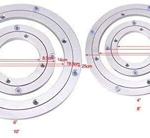 Heavy Duty Aluminium Alloy Rotating Bearing Turntable Round Dining Table Smooth Swivel Plate ( Size:4Inch )