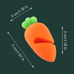 QWDLID 6 Pieces Spill-proof Lid Lifter Silicone Heat Resistant Holder Keep The Lid Open Cooking Helpers Creative Carrot Chili Chicken Drumstick Shape Release Steam Kitchen Gadgets for Cooking