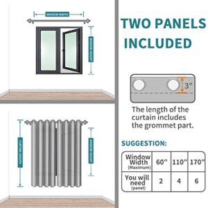 BGment Blackout Curtains for Bedroom - Grommet Thermal Insulated Room Darkening Curtains for Living Room, Set of 2 Panels (42 x 63 Inch, Navy Blue)