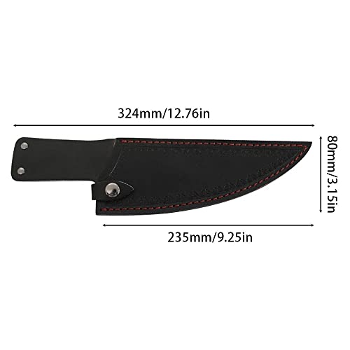 8" Straight Knife Sheath, Vertical Knife Sheaths Belt Leather Knife Sheath Holder for 8'' Kitchen Chef Knife