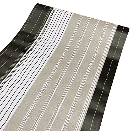 Yifely Black White Striped Furniture Paper Self-Adhesive Shelf Liner Countertop Sticker 17x118 Inches