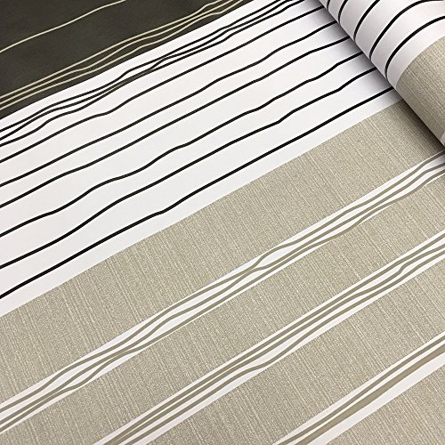 Yifely Black White Striped Furniture Paper Self-Adhesive Shelf Liner Countertop Sticker 17x118 Inches