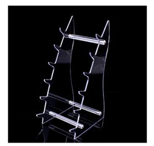 2 sets six layers heavy duty acrylic knife display stands,pocket knives cabinet holder,hunting survival knife rack