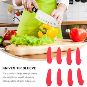 Professional Red Knife Cover: Universal Knife Tip Cover Waterproof Blade Covers Home Kitchen Restaurant Knife Blade Protector 50pcs