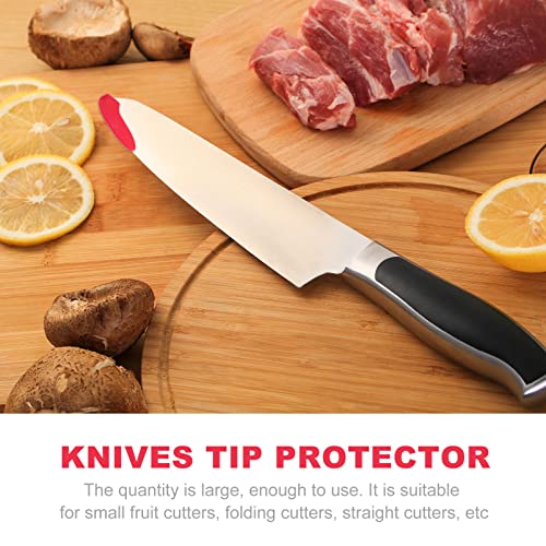 Professional Red Knife Cover: Universal Knife Tip Cover Waterproof Blade Covers Home Kitchen Restaurant Knife Blade Protector 50pcs