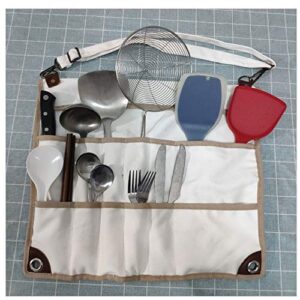 LTDH Camping Tableware Storage Bag Portable Picnic Utensil Organizer Canvas Cooking Utensil Bag Travel Organizer Bag For BBQ Camping Hiking