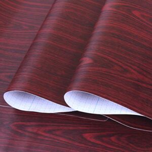 PoetryHome Self Adhesive Red Oak Wood Contact Paper Shelf Liner Cabinets Drawer Dresser Table Countertop Crafts Furniture Sticker 17.7x117 Inches