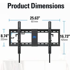 Mounting Dream Advanced Tilt TV Wall Mount for Most 42-90 Inch TVs, Premium Wall Mount TV Bracket with Full Tilt Extension up to 7 inch, Fits 16", 18", 24" Studs, Max VESA 600x400mm and 120LBS MD2104