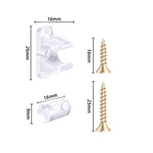 False Front Cabinet Clips, Hosrnovo 4 Pairs with Screws Reinforced Sink Tip-Out Snap for Kitchen Cabinet Drawer Fronts Replace/2 Drawers