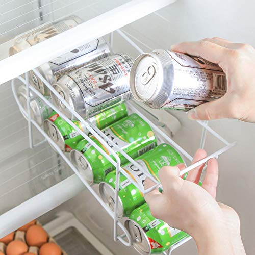 Isabelvictoria Cans Storage Holders Racks Beverage Soda Coke Beer Can Dispenser Storage Rack Refrigerator Kitchen Organizer Tools