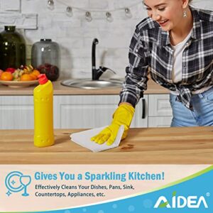 AIDEA Microfiber Cleaning Cloths White-50PK, Strong Water Absorption, Lint-Free, Scratch-Free, Streak-Free, Dish Towels White (11.5in.x 11.5in.)