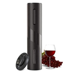 cokunst electric wine opener, battery operated wine bottle openers with foil cutter, one-click button reusable automatic wine corkscrew remover for wine lovers gift home kitchen party bar wedding