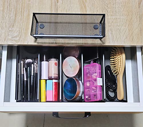 YuGtcen Silverware Organizer 6 Pcs, 8.7 Inch, Silverware Tray for Drawer for Kitchen Flatware & Utensil Storage, Mesh Drawer Dividers Cutlery Organizer in Drawer for Flatware, Spoon, Knife, Cosmetic