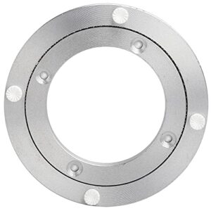 buachois aluminum lazysusan heavy duty metal rotating bearing turntable ring swivelplate hardware for glass top wood top (5inch)