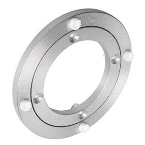 Buachois Aluminum LazySusan Heavy Duty Metal Rotating Bearing Turntable Ring SwivelPlate Hardware for Glass Top Wood Top (5inch)