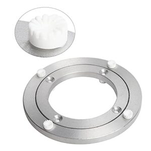 Buachois Aluminum LazySusan Heavy Duty Metal Rotating Bearing Turntable Ring SwivelPlate Hardware for Glass Top Wood Top (5inch)