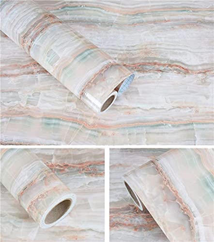 Peel and Stick Marble Granite Contact Paper for Kitchen Bathroom Countertop Backsplash Table Desk Furniture Self Adhesive Vinyl Marble Shelf Liner Wallpaper (24 by 117 Inches)