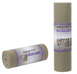 duck 281874/1100731 select grip easyliner non-adhesive shelf liner, 20″ x24′ and 12″ x20′, 2 rolls total, brownstone