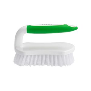 Amazer Scrub Brush Comfort Grip & Flexible Stiff Bristles Heavy Duty for Bathroom Shower Sink Carpet Floor - Pack of 2 (Green+Green)