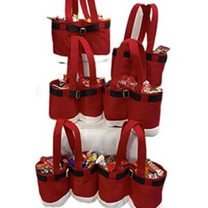 Christmas Decorations Gift Bags – Decorations for Bottles, Festive Bags Sweater Party Table decor - Santa Outfit Design, Christmas Tableware, Silverware Holders, Wine Bottle Bags, Candy Pouch Bag, Knife Spoon Fork Bag, Mini Christmas Stockings for Xmas Gi