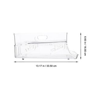 Cabilock 2pcs Stackable Type Vegetable with Drink Plastic Cabinet Ing Rack Cola Container Lid Meat Storage Organizer Convenient Countertop Beverage Fruit Freezer Holder Drawer Transparent