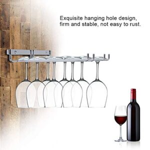 Fdit Metal Wine Glass Rack, Stainless Steel Wine Glasses Holder Wall Mount Stemware Rack Storage Shelf Bar for The Cabinet