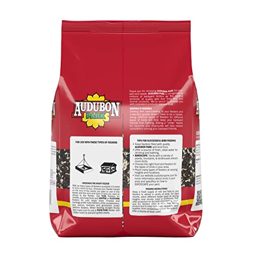 Audubon Park Cardinal Blend Wild Bird Food, Cardinal Bird Seed for Outside Feeders, 4-Pound Bag