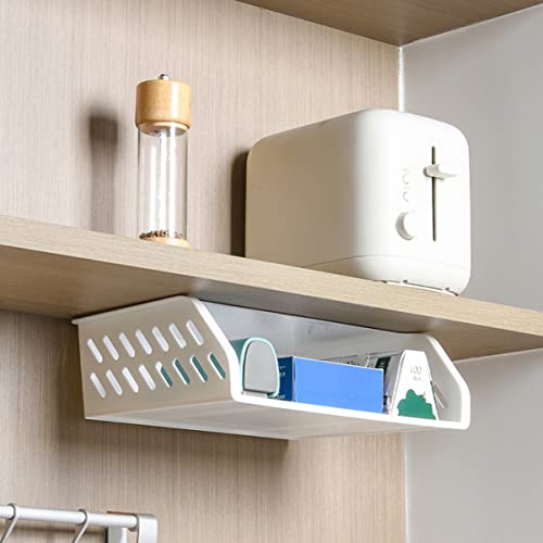 Zerodeko 3 pcs Basket Bathroom Organizer Hidden Hollow Bin Shelves Office Kitchen Small Under Sorting Pencil Drawer Cabinets Home Bedroom Desktop Objects Necessities Wall-mounted Cosmetics