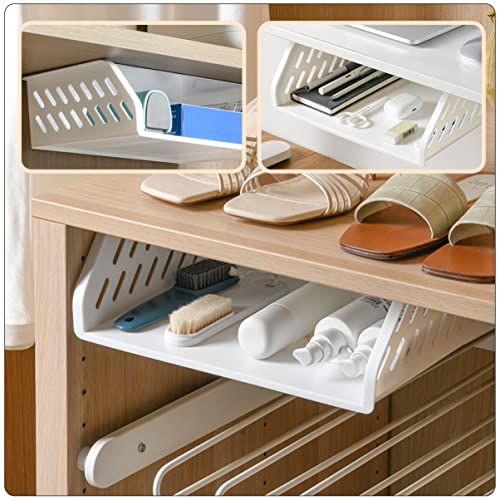 Zerodeko 3 pcs Basket Bathroom Organizer Hidden Hollow Bin Shelves Office Kitchen Small Under Sorting Pencil Drawer Cabinets Home Bedroom Desktop Objects Necessities Wall-mounted Cosmetics