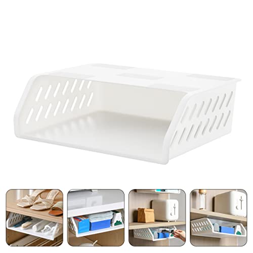 Zerodeko 3 pcs Basket Bathroom Organizer Hidden Hollow Bin Shelves Office Kitchen Small Under Sorting Pencil Drawer Cabinets Home Bedroom Desktop Objects Necessities Wall-mounted Cosmetics