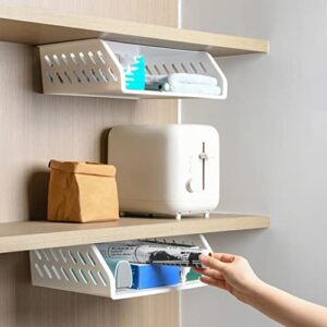 Zerodeko 3 pcs Basket Bathroom Organizer Hidden Hollow Bin Shelves Office Kitchen Small Under Sorting Pencil Drawer Cabinets Home Bedroom Desktop Objects Necessities Wall-mounted Cosmetics