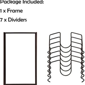 Toplife Adjustable 7+ Lids Organizer Rack + 10+ Bakeware Organizer Rack for Kitchen Cabinet and Counter, Brown