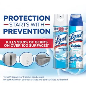 Lysol Disinfectant Spray + Fabric Disinfectant, Sanitizing and Antibacterial Spray, For Disinfecting and Deodorizing, Crisp Linen + Sundrenched Linen, 2 count (19 oz each) + 1 count (15 oz)