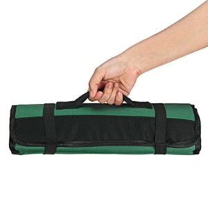 shamjina Chef Case Roll Bag Cutter Edge Guards Chef Storage Bag 3 Colors Organizer - Green, 35.5x13.5cm