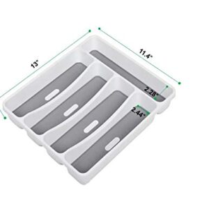 HMF DrawerStore Kitchen Drawer Organizer Tray for Cutlery,knives, Utensils and Gadgets Silverware Flatware Drawer Tray