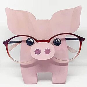 yaoercty delivered before christmas – cute creative animal glasses rack holder, 1pc cute wooden animal shaped glasses frame home office desktop decor,valentine’s day (g)