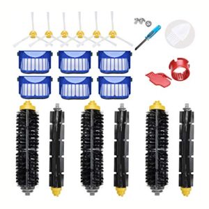 loveco replacement accessories kit for irobot roomba 600 series 694 692 690 680 660 665 651 650 614 & 500 series 595 585 564,6 filter,6 side brush,3 pairs bristle and flexible beater brush