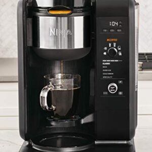 Ninja Hot and Cold Brewed System, Auto-iQ Tea and Coffee Maker with 6 Brew Sizes, 5 Brew Styles, Frother, Coffee & Tea Baskets with Glass Carafe (CP301)