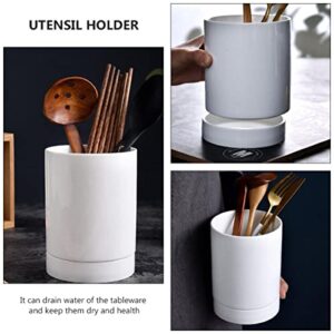 UPKOCH 1 pc Spatula Crock Holder Tool Utensil Spoon Fork Multipurpose Office Organizer Storage Chopstick Home Holders Caddy for Ceramic Container Countertop Pen Pencil Multi Kitchen