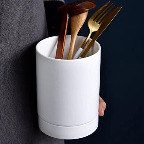 UPKOCH 1 pc Spatula Crock Holder Tool Utensil Spoon Fork Multipurpose Office Organizer Storage Chopstick Home Holders Caddy for Ceramic Container Countertop Pen Pencil Multi Kitchen