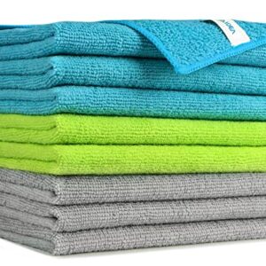 AIDEA Microfiber Cleaning Cloths-8PK, Softer Highly Absorbent, Lint Free Streak Free for House, Kitchen, Car, Window Gifts(12in.x16in.)—8PK